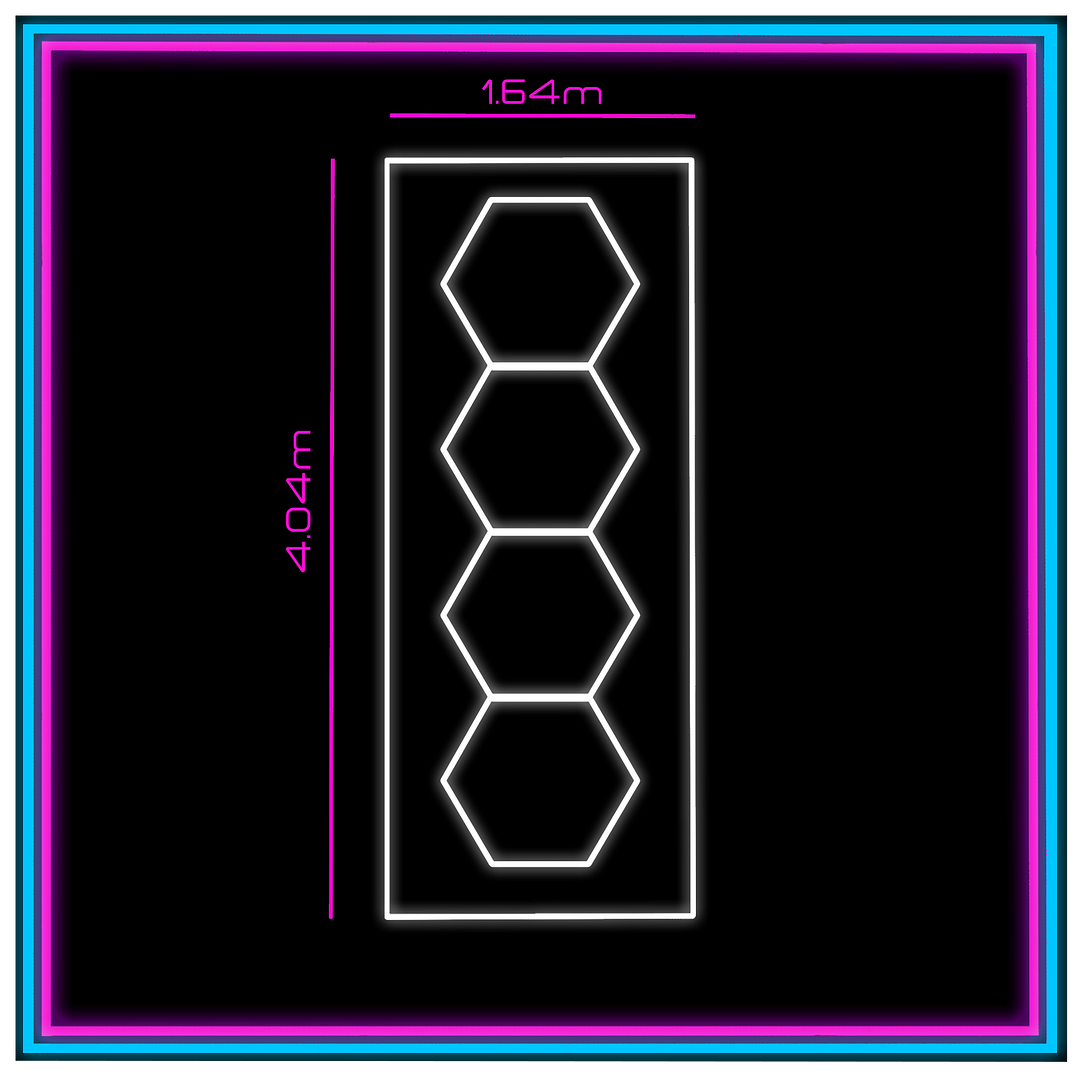 LedHex Hexagon Ultrabright 6500k LED Hex Lights - 4 Hex Grid System ...