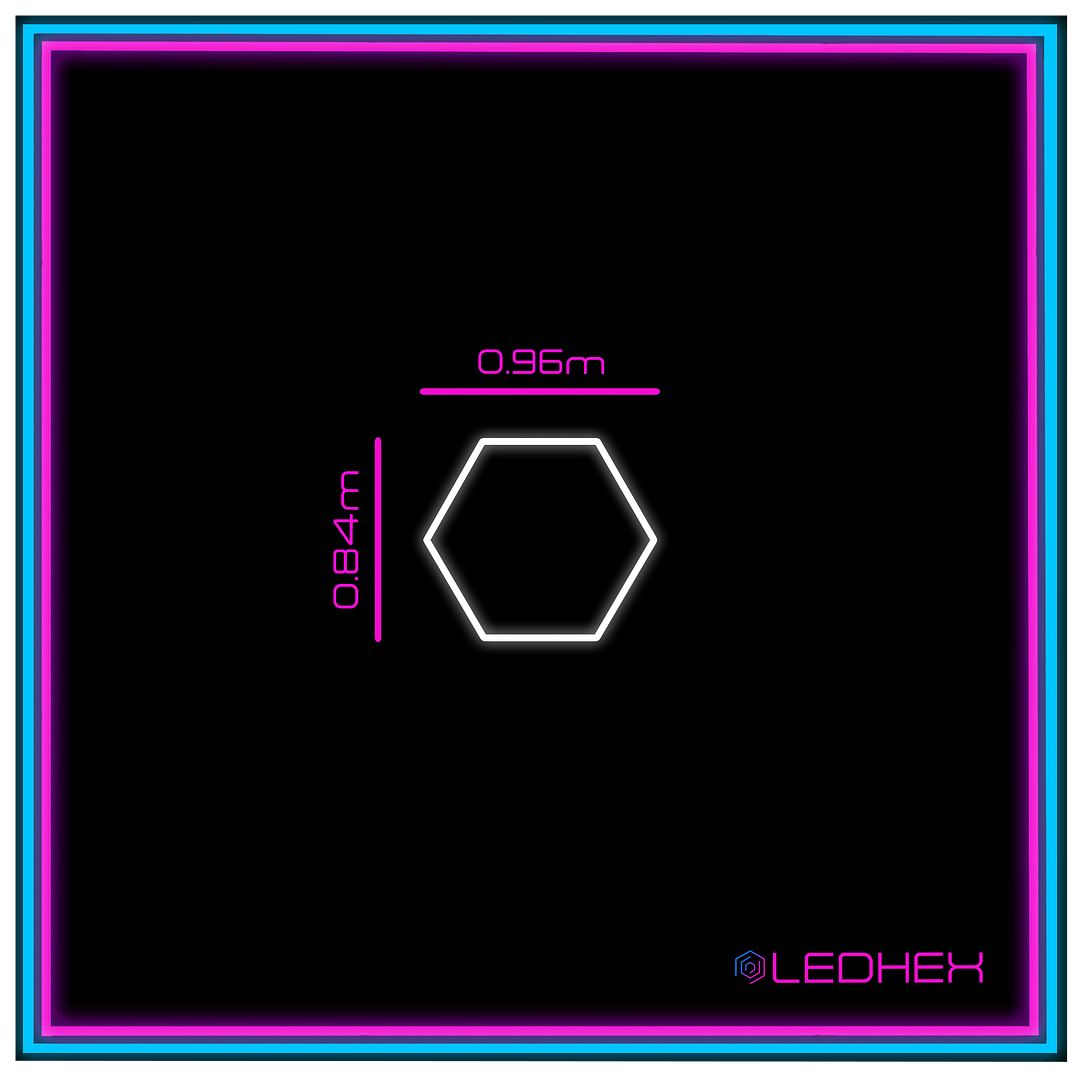 LedHex Hexagon Ultrabright 6500k LED Hex Lights - Single Hex Grid Syst ...