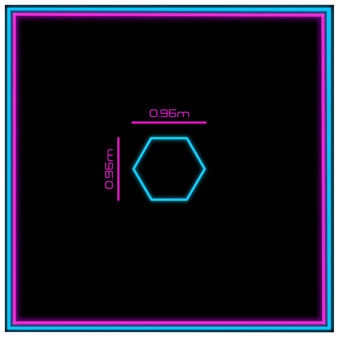 LedHex Hexagon Ultrabright 6500k LED Hex Lights - Single Hex Grid Syst ...